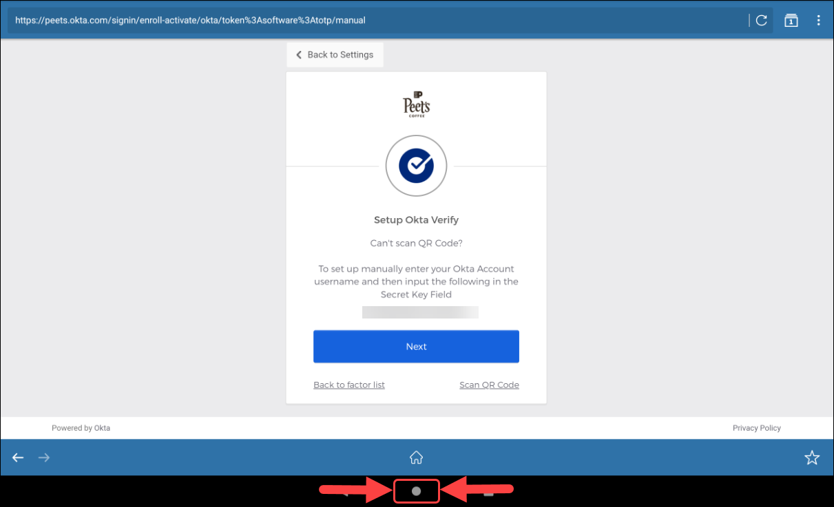 How to set up Okta Verify App – Peet's Coffee - DSD Operations