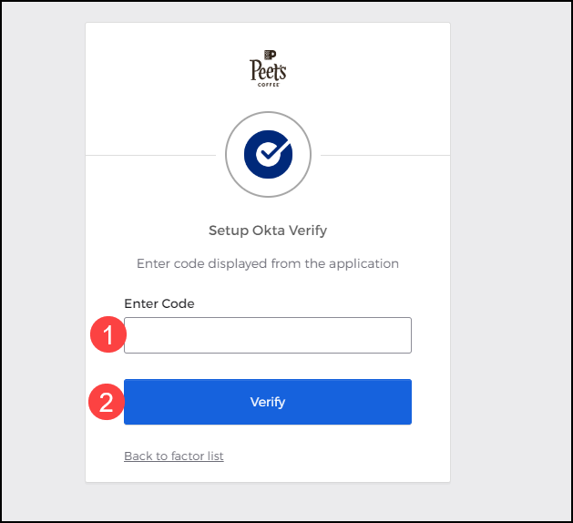 How to set up Okta Verify App – Peet's Coffee - DSD Operations