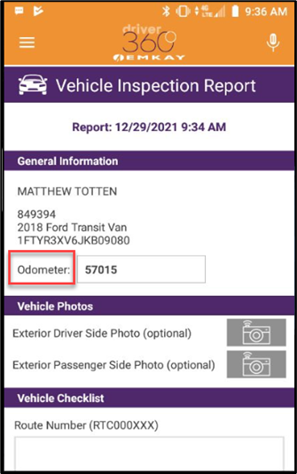 Emkay Company Vehicle Inspection – Peet's Coffee - DSD Operations